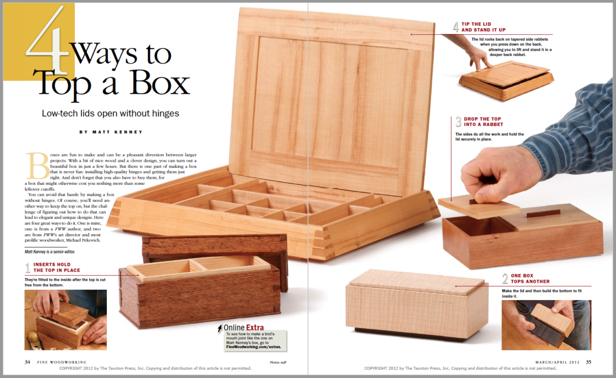4 Ways to Top a Box - FineWoodworking