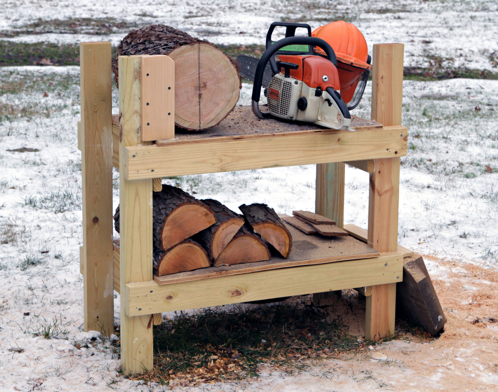 Cutting Bench Makes it easy to convert fresh-cut logs into turning ...
