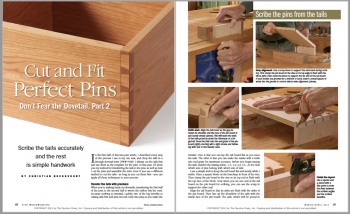 How to Cut and Fit Perfect Dovetail Pins - FineWoodworking