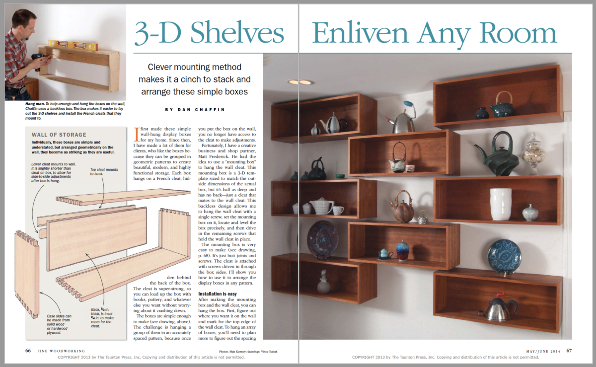 3-D Shelves Enliven Any Room - FineWoodworking