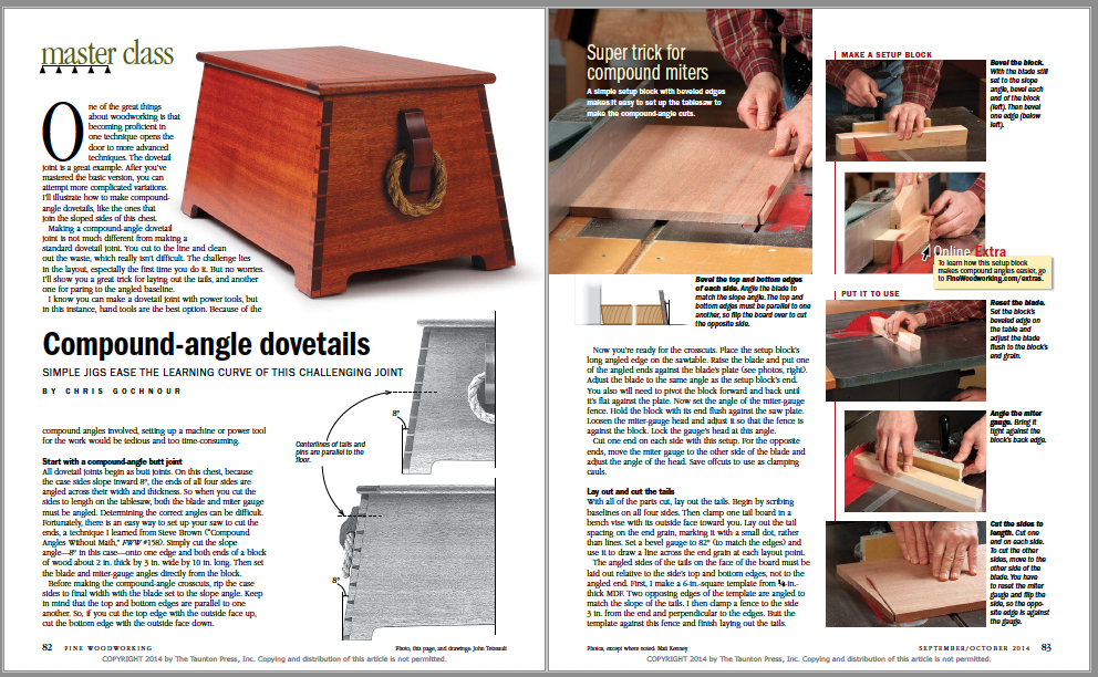 How to Cut Compound-Angle Dovetails - FineWoodworking