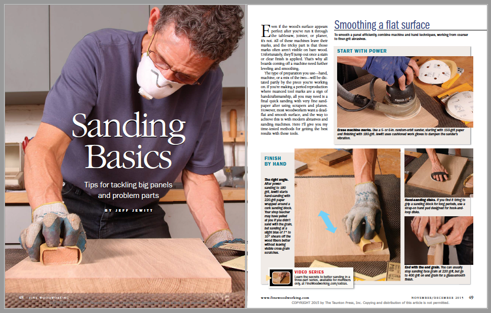 Sanding Methods for a Flawless Surface - FineWoodworking