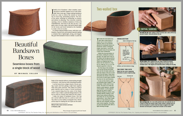 Beautiful Bandsawn Boxes - FineWoodworking