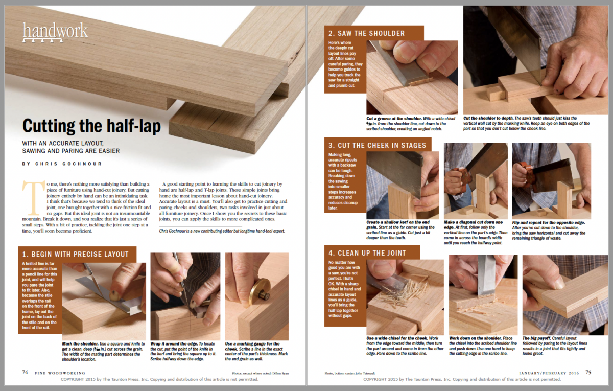 Cutting the Half-Lap - FineWoodworking