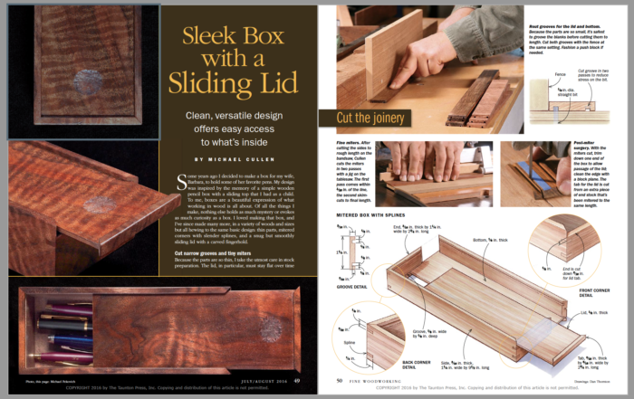 Make a Sleek Box with a Sliding Lid - FineWoodworking