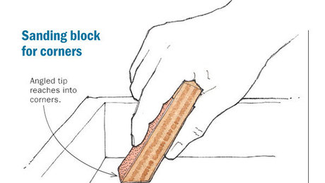 Sanding Block for Corners - FineWoodworking