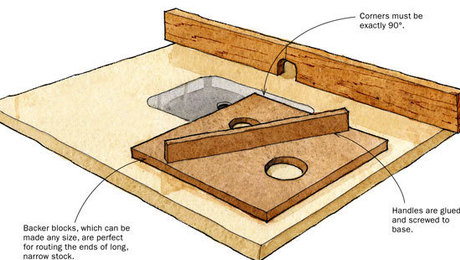 Backer Block Handles All Cross-Grain Routing - FineWoodworking