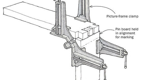 Picture-Frame Clamps Hold Dovetail Parts for Marking - FineWoodworking