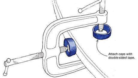 Bottle-Cap Clamp Pads - FineWoodworking