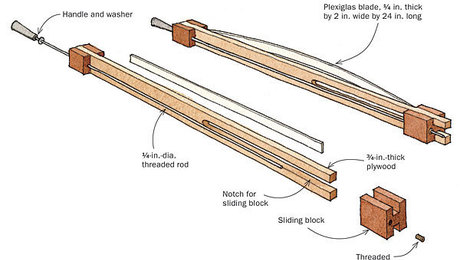 Micro-Adjustable Drawing Bow Dials in the Curve - FineWoodworking