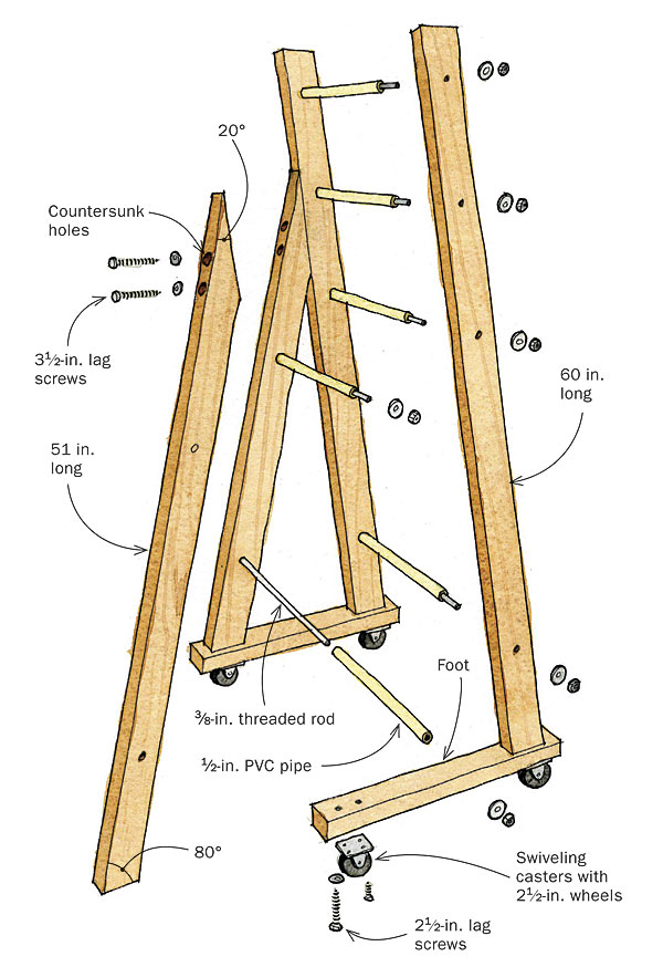 Quick and Sturdy Clamp Rack - FineWoodworking