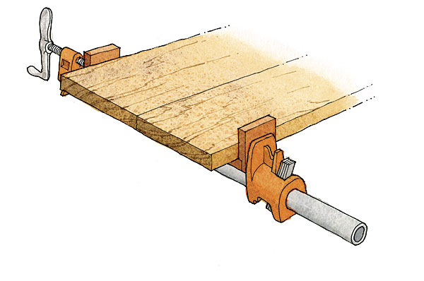 Pipe-clamp pads do double-duty - FineWoodworking