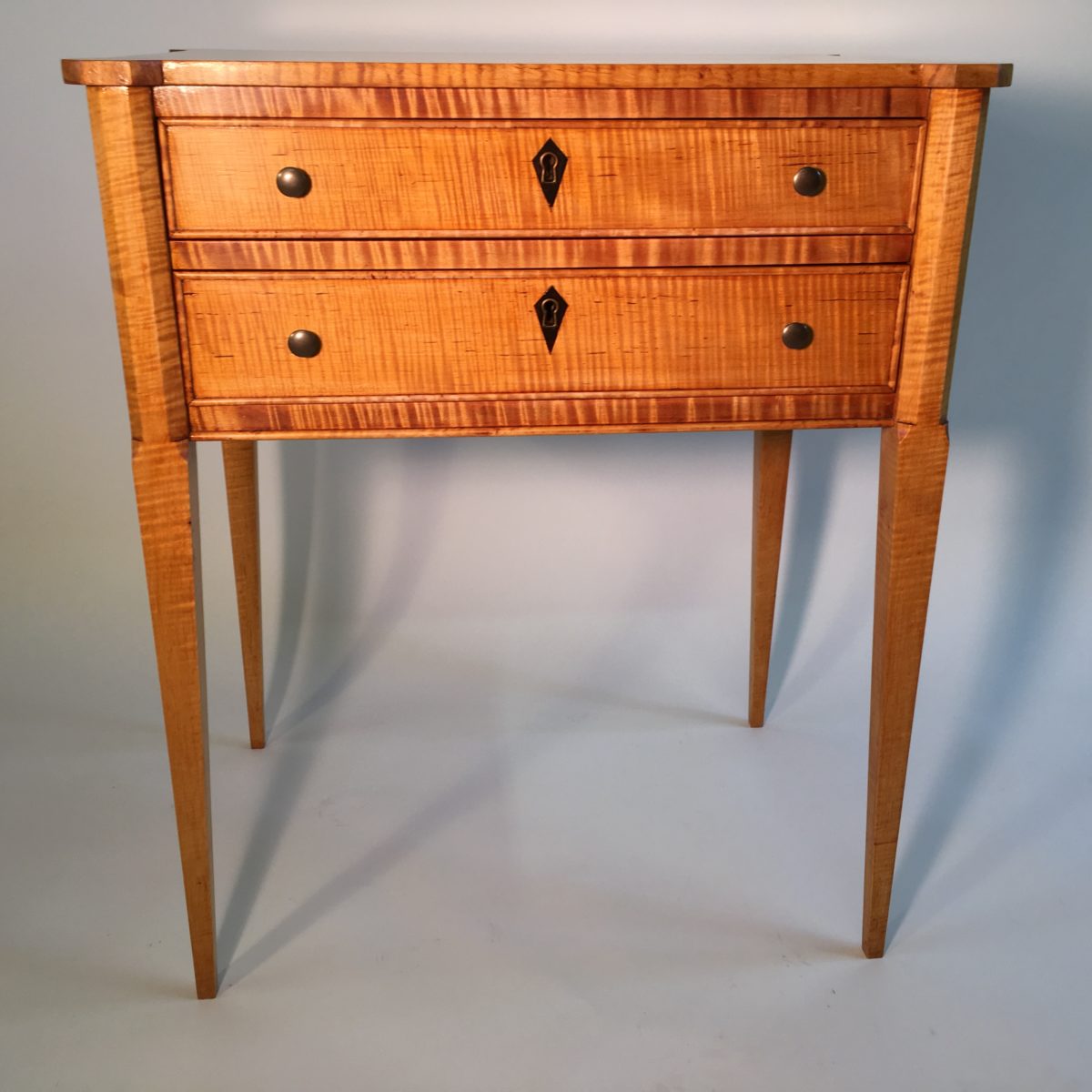 Tiger Maple 2-Drawer Stand - FineWoodworking