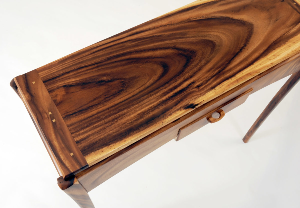 Monkey Pod entry table - FineWoodworking