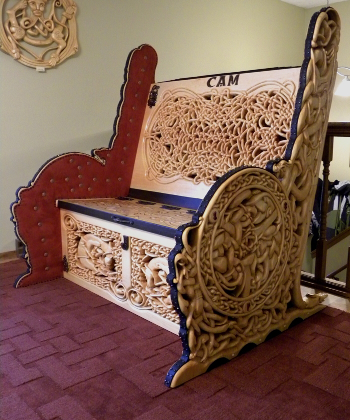 Carved bench - FineWoodworking