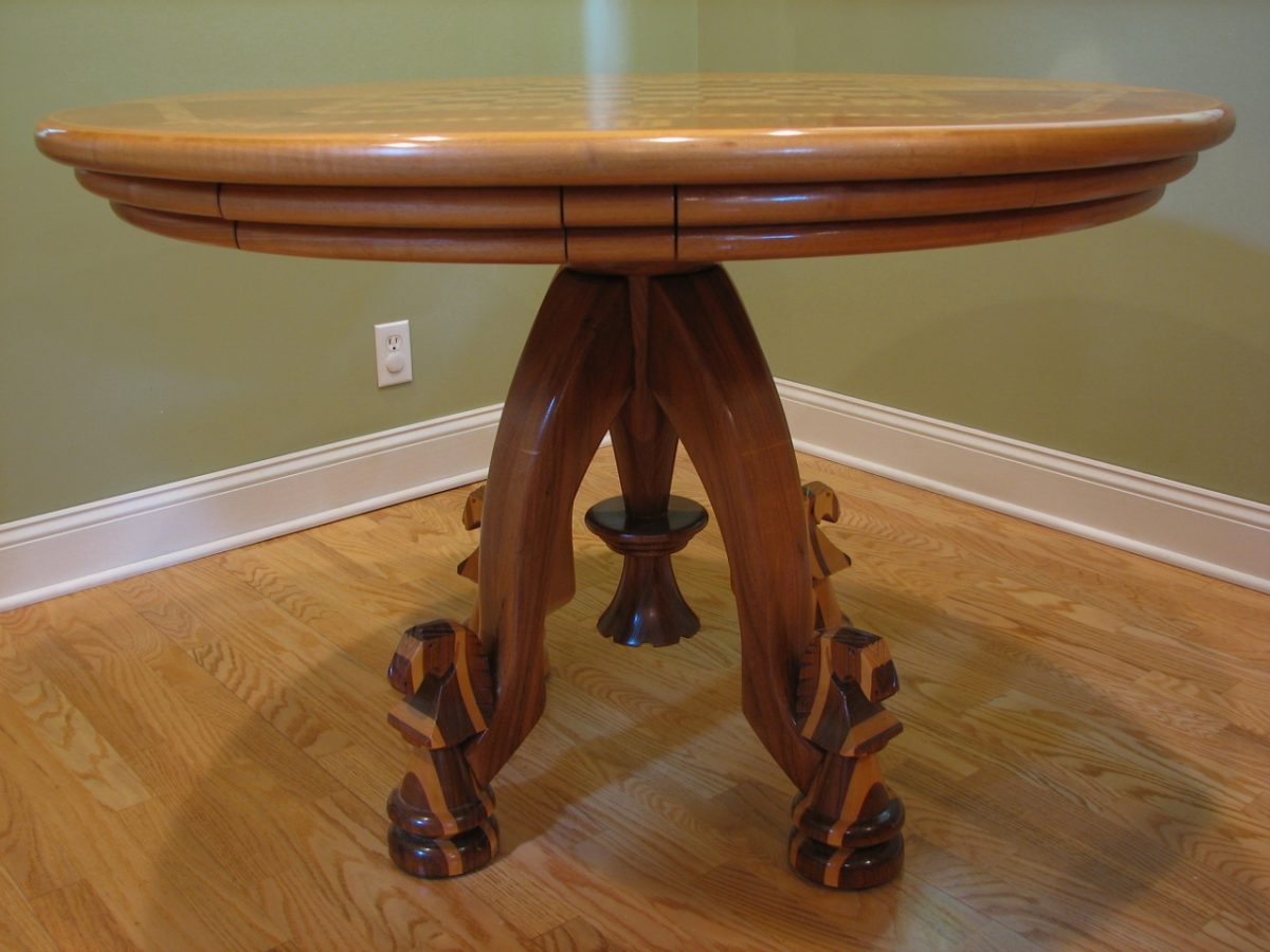 Chess Table, Queen Style Base - FineWoodworking