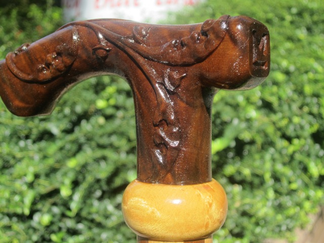 Acorns & Oak Leaves Walking Stick - FineWoodworking