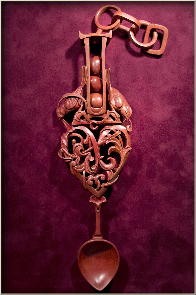 Welsh Lovespoon carved from a single piece of New South Wales rosewood ...