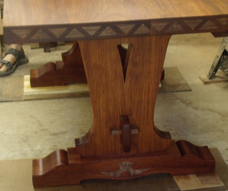 custom brazilian cherry table - FineWoodworking