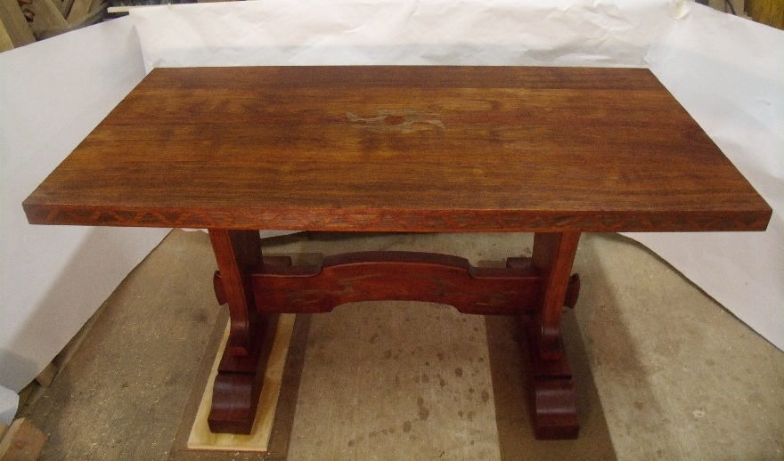 custom brazilian cherry table - FineWoodworking