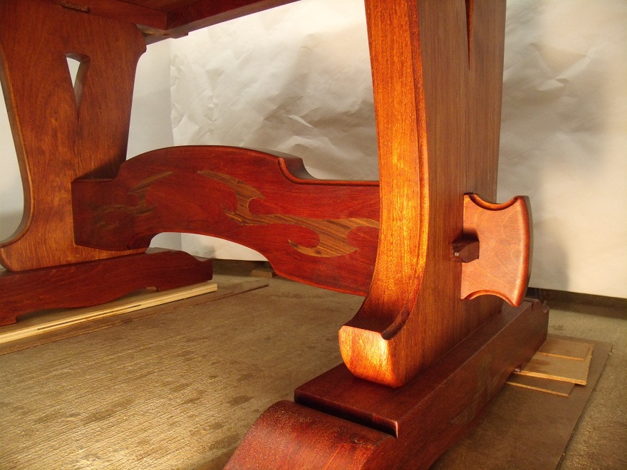 custom brazilian cherry table - FineWoodworking