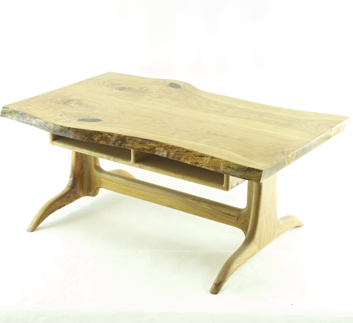 Live edge cherry slab coffee table - FineWoodworking