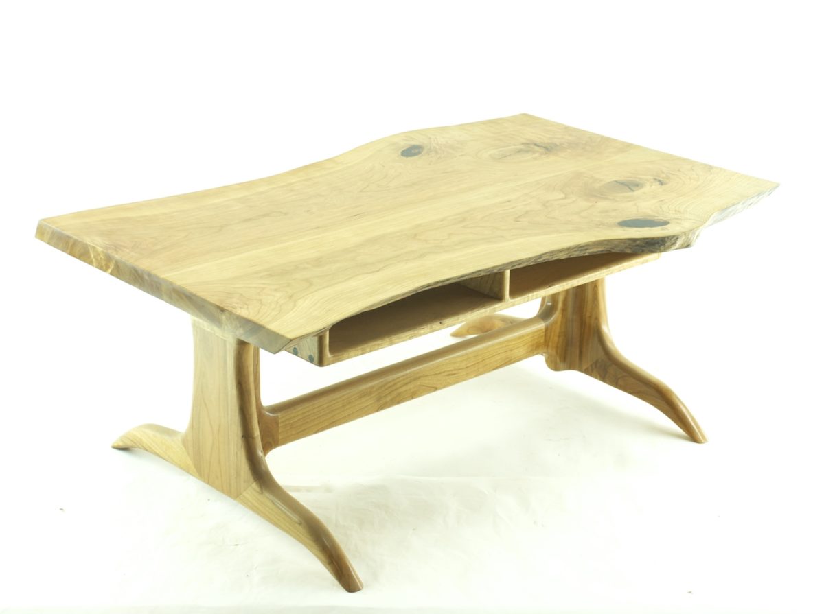 Live edge cherry slab coffee table - FineWoodworking