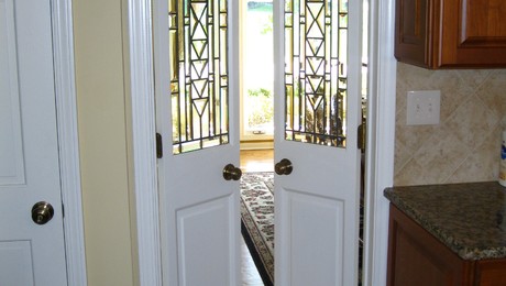 Passageway door with beveled glass inserts - FineWoodworking