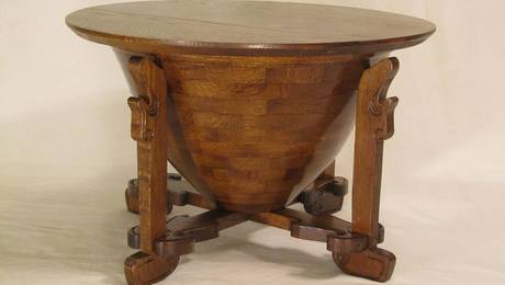 Charles Rohlfs Coal Hod Inspired Coffee Table - FineWoodworking
