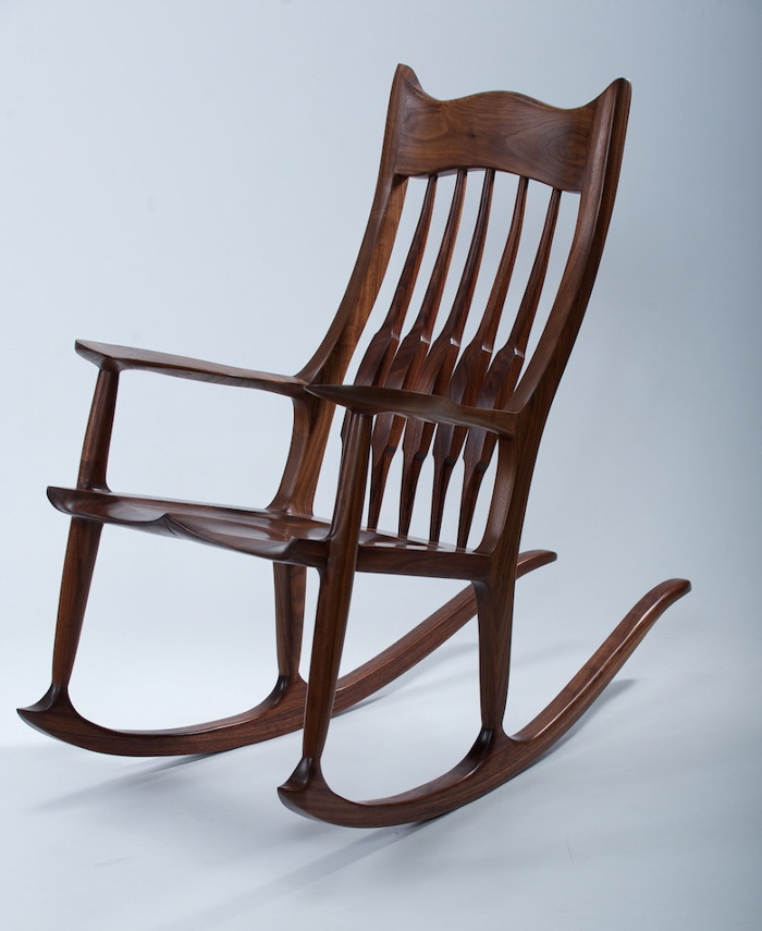 Sam Maloof inspired rocker - FineWoodworking