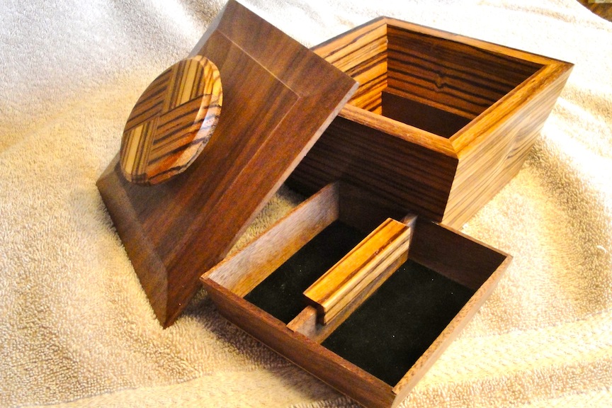 Zebra wood -Walnut box - FineWoodworking