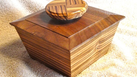 Zebra wood -Walnut box - FineWoodworking