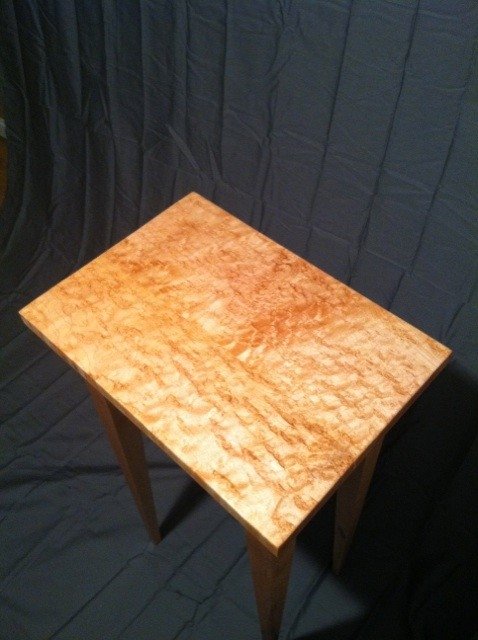 Birds eye Maple side table - FineWoodworking