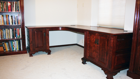 Traditional computer desk made from cherry - FineWoodworking
