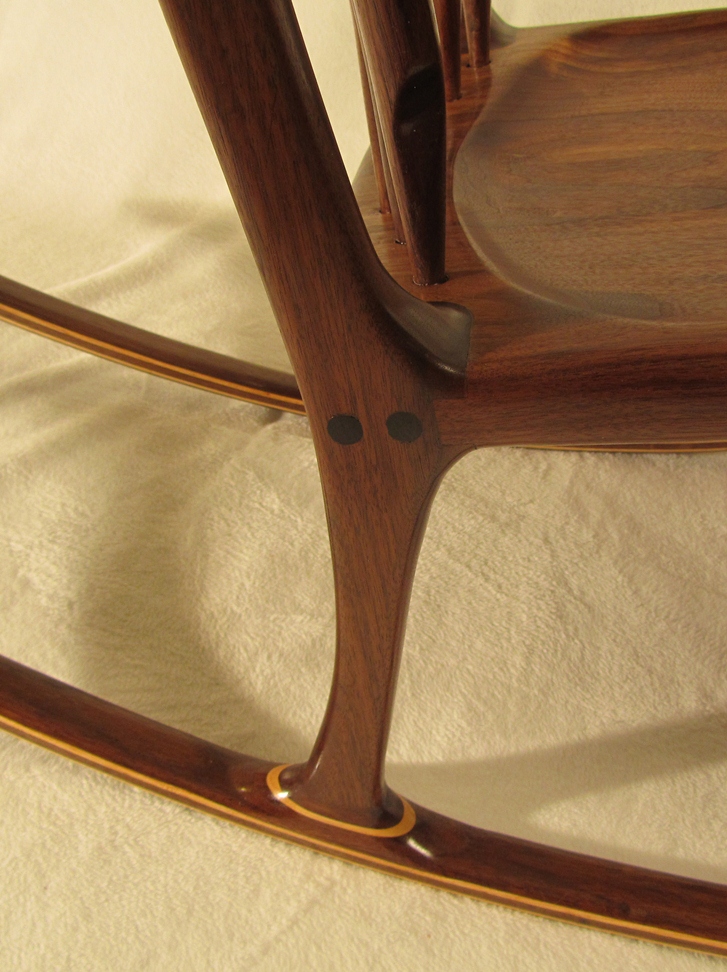 Sam Maloof Inspired Walnut Sculptured Rocker - FineWoodworking