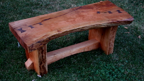 Cherry Slab Bench - FineWoodworking