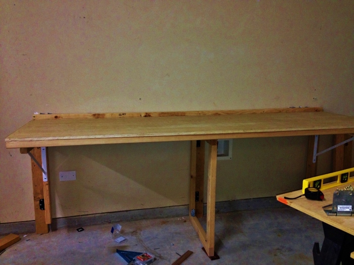Space saving fold down workbench - FineWoodworking