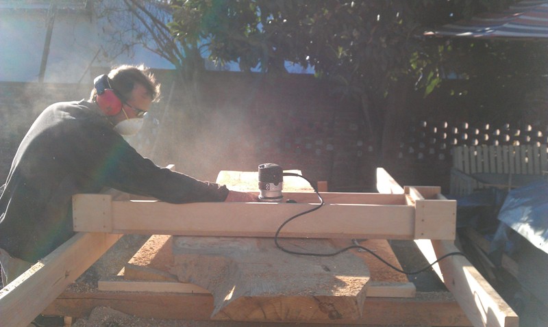 Offerman's slab flattening jig - FineWoodworking