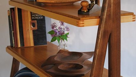 Walnut, Beech & Bamboo bookcase - FineWoodworking