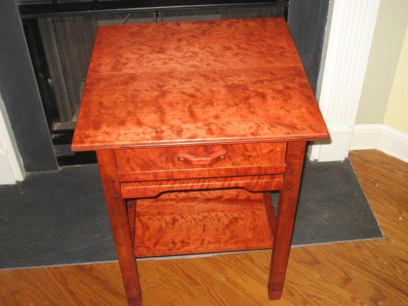 curly cherry end table - FineWoodworking