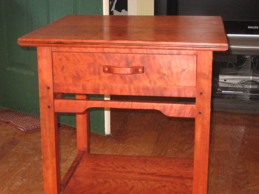 curly cherry end table - FineWoodworking