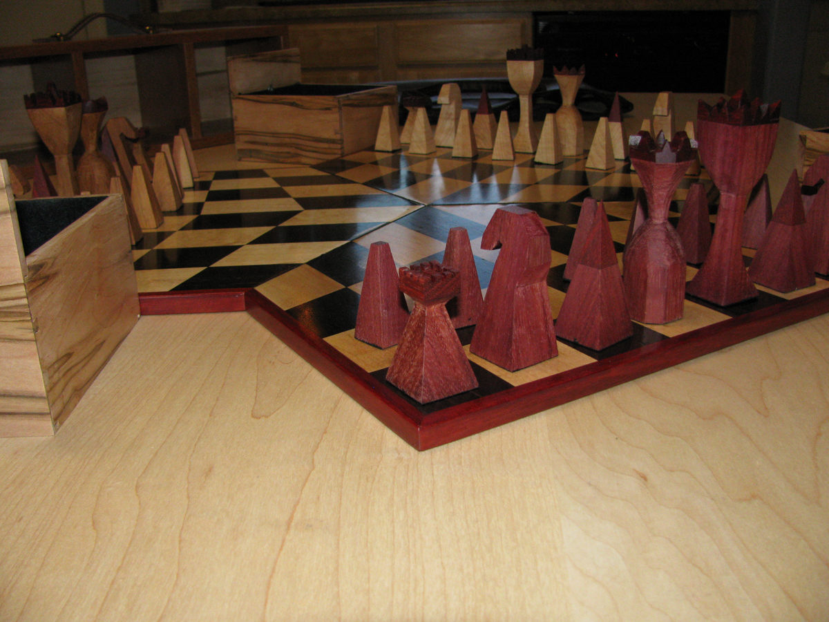 3-way chess board - FineWoodworking