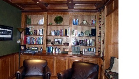 Cherry Coffered Ceiling Library - FineWoodworking