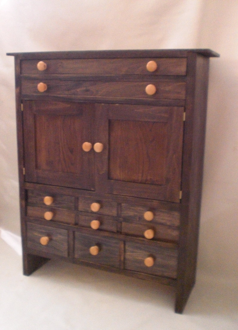 Stained Oak & Poplar Standing Tool Chest. - FineWoodworking