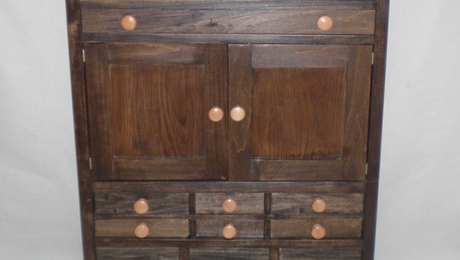 Stained Oak & Poplar Standing Tool Chest. - FineWoodworking