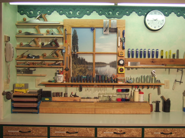 One Wall Woodworking Shop Design