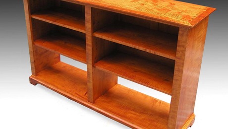 Shaker style bookcase, tiger maple - FineWoodworking