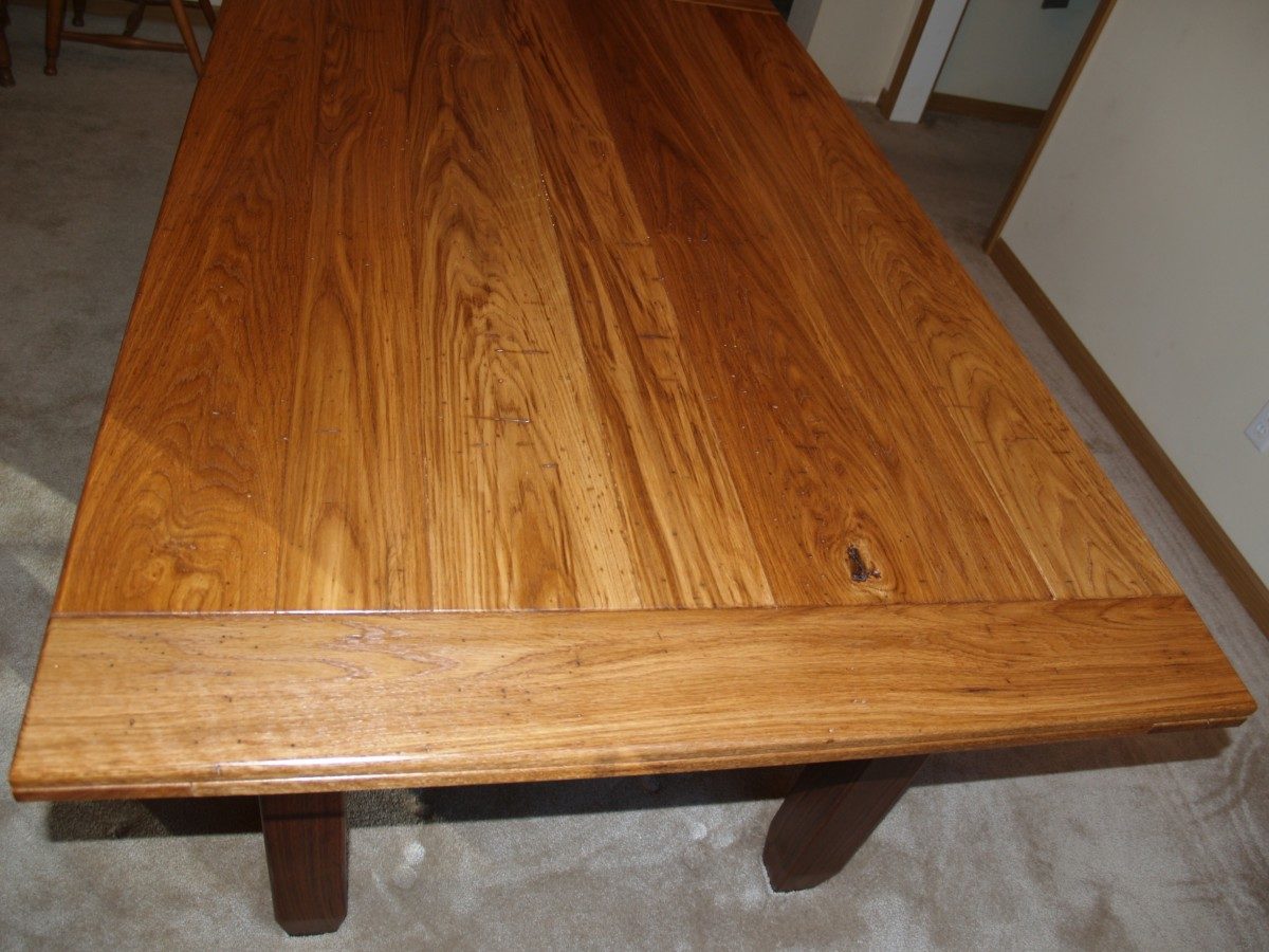 Wormy White Oak and Walnut Dining Table - FineWoodworking