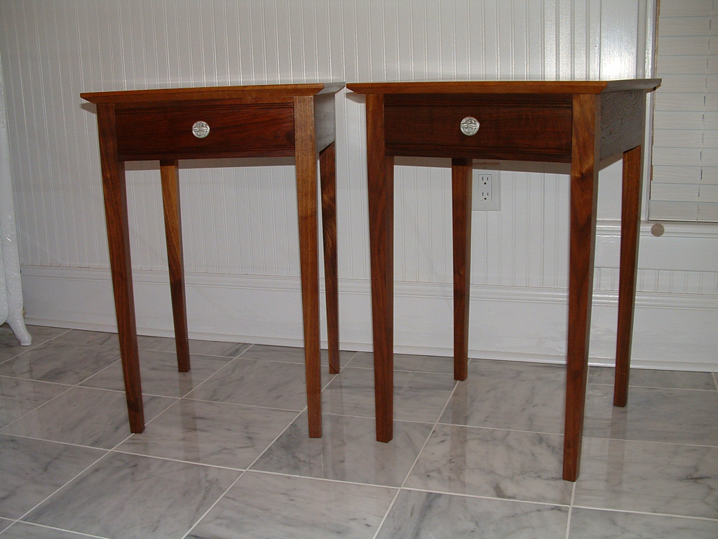 Walnut One-Drawer Lamp Stands - FineWoodworking