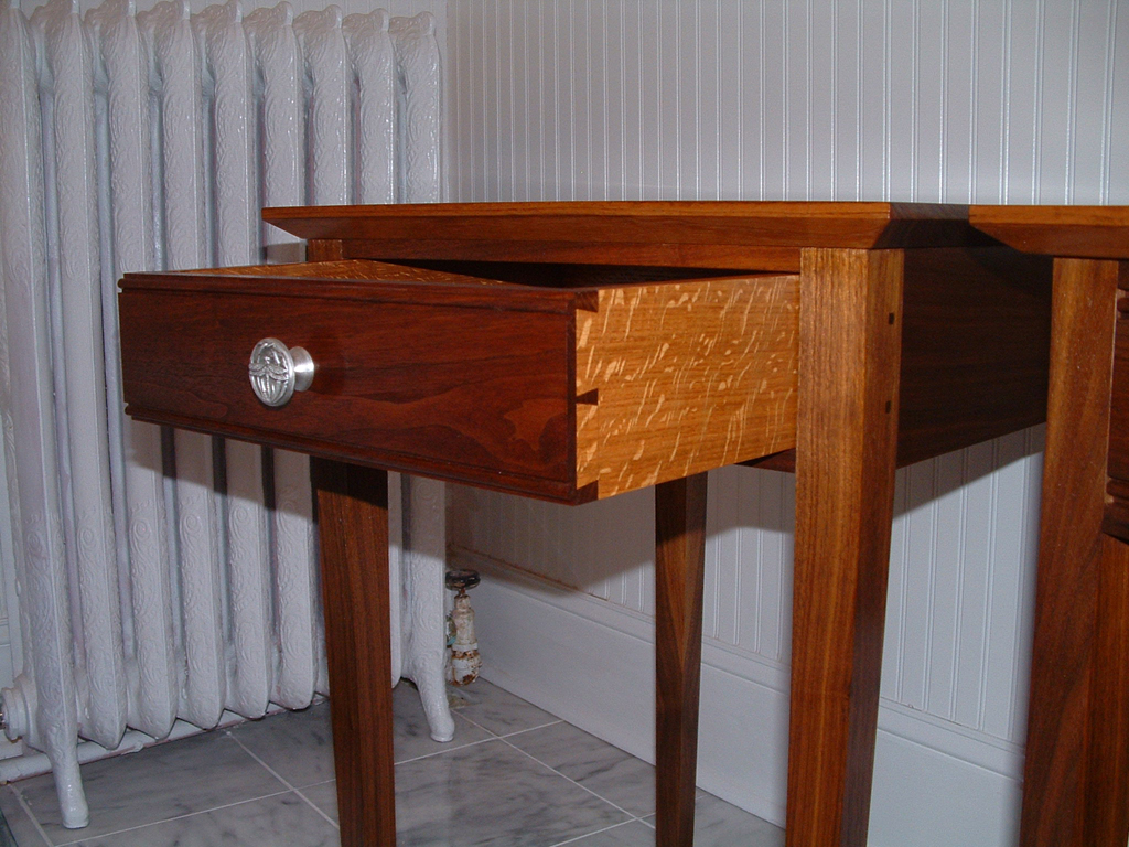 Walnut One-Drawer Lamp Stands - FineWoodworking